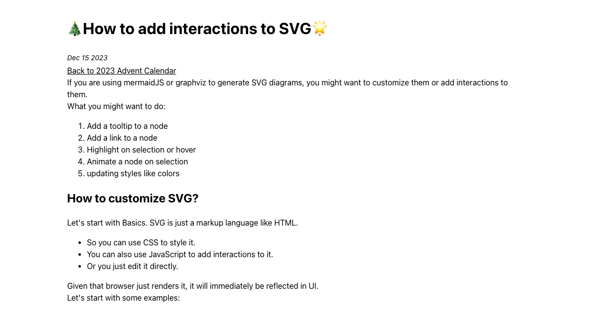 🎄How to add interactions to SVG🌟