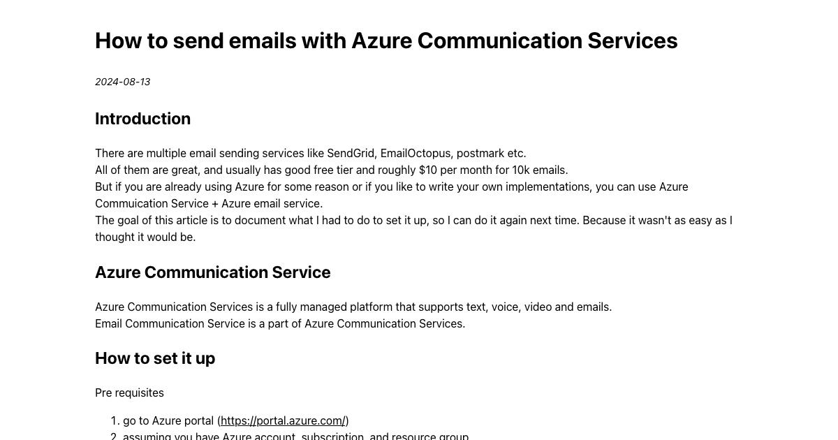 How to send emails with Azure Communication Services