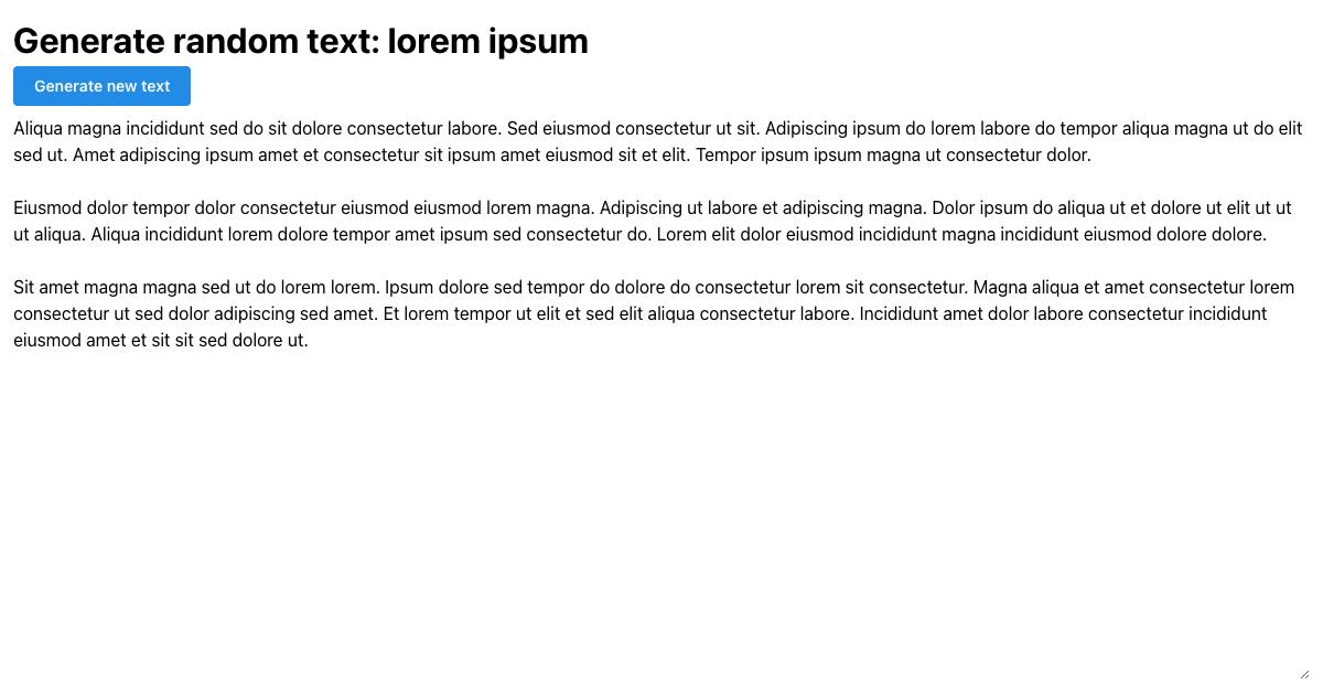 Generate random text: lorem ipsum